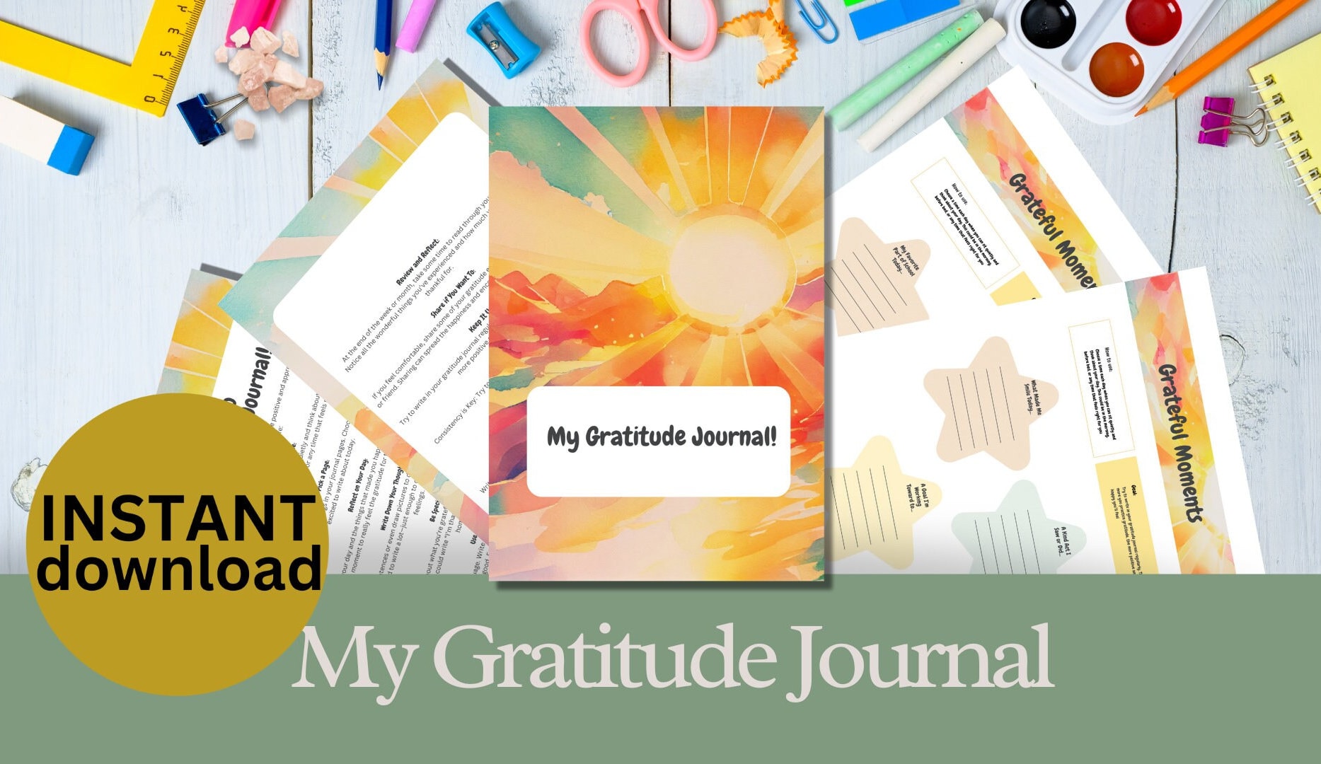 Gratitude Journal Printable for Kids Gratitude Journal for Kids Digital ...