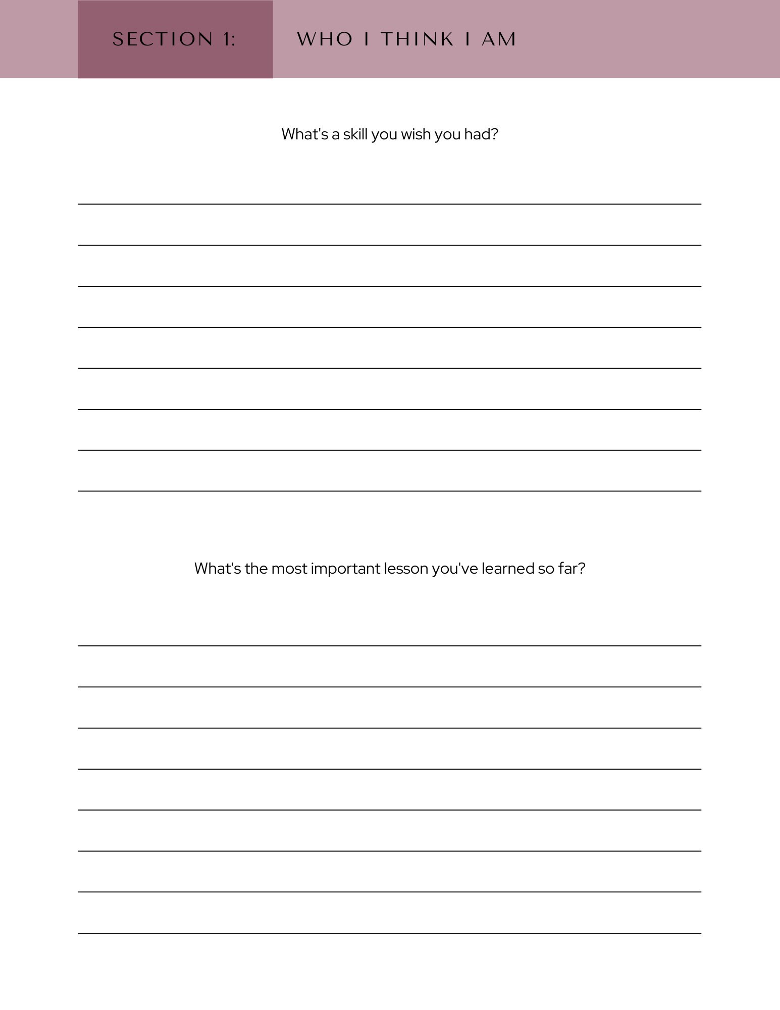 Who Am I Journal, 8.5x11, A4,prompts for Self Reflection, Self ...