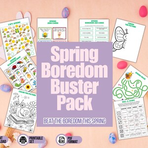 Spring Theme Color Fun Printable Art for Kids Boredom Jar Spring ...