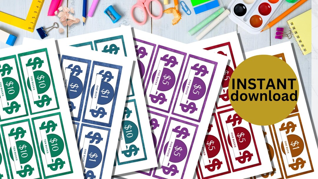 Chore Bucks Printable Allowance Chore Chart Us Letter Reward Bucks ...