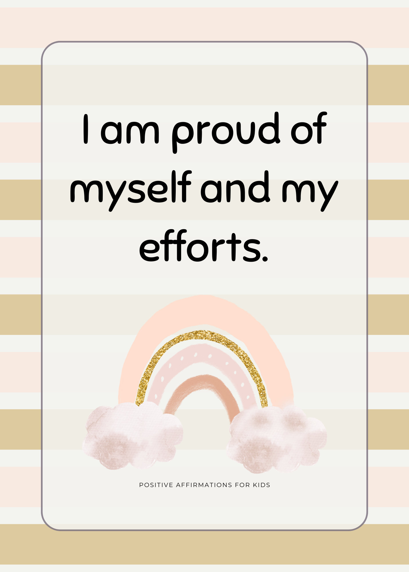 Positive Affirmations for Kids Printable, Affirmation Cards, Positive ...