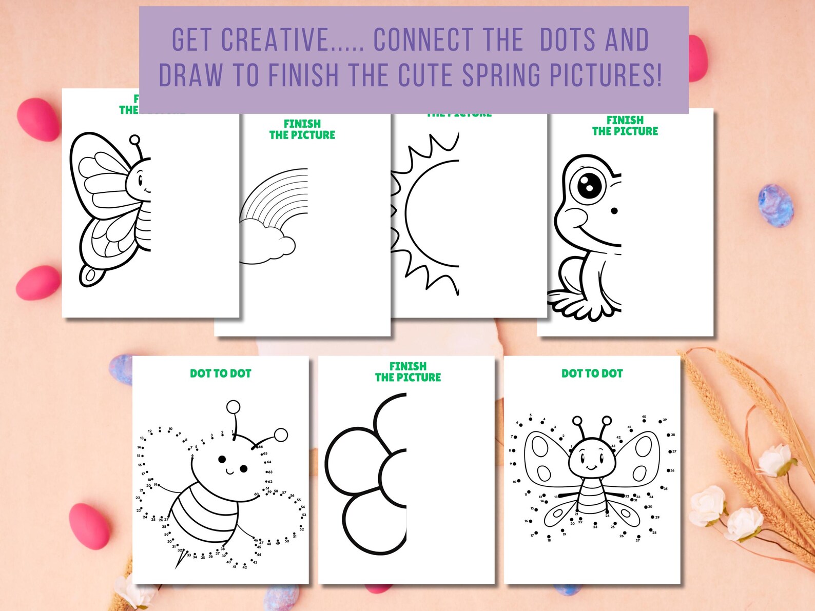 Spring Theme Color Fun Printable Art for Kids Boredom Jar Spring ...