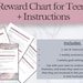 Editable Teens Reward Chart Chore Digital Download Reward Chart for ...