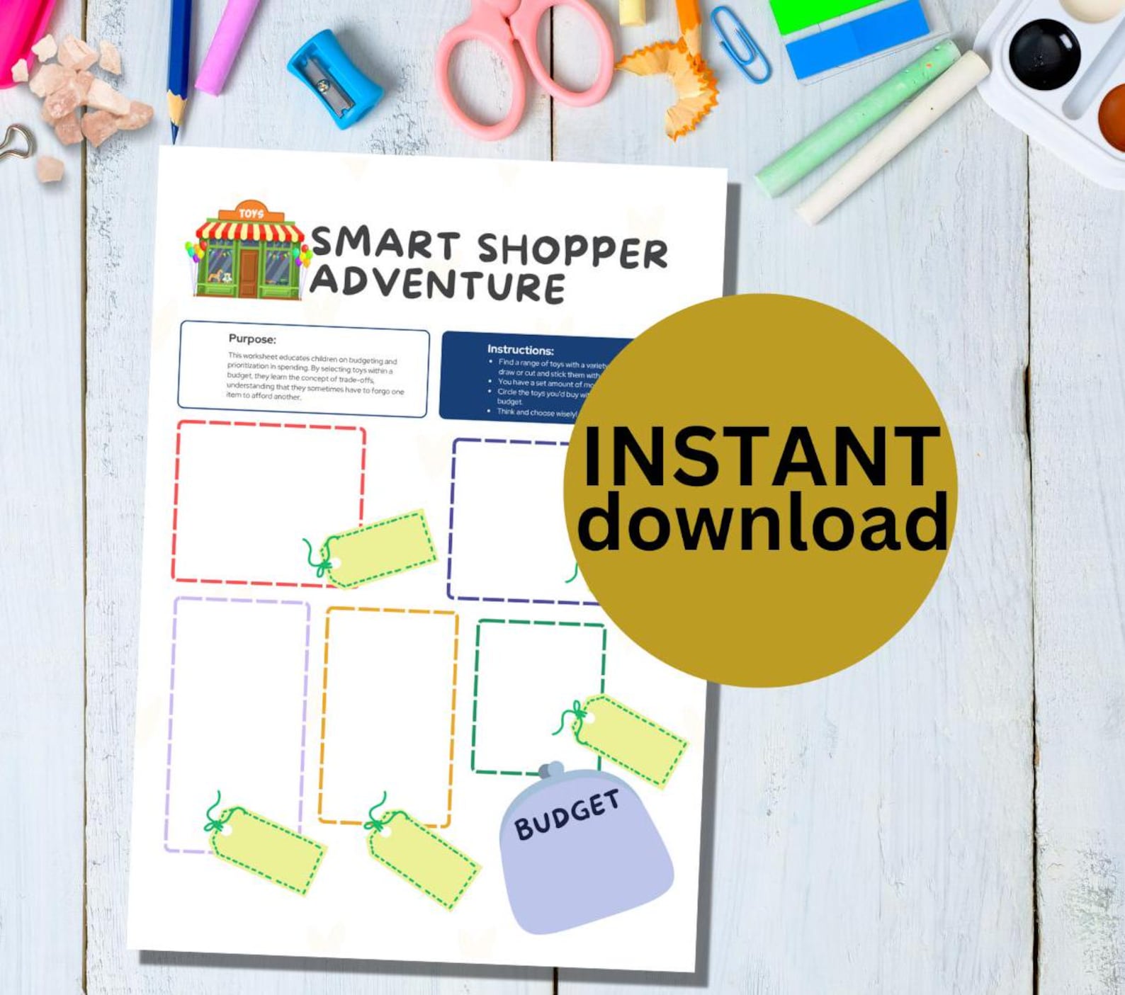 Kids Budgeting Worksheet Homeschool Resources Finance Worksheets Money ...