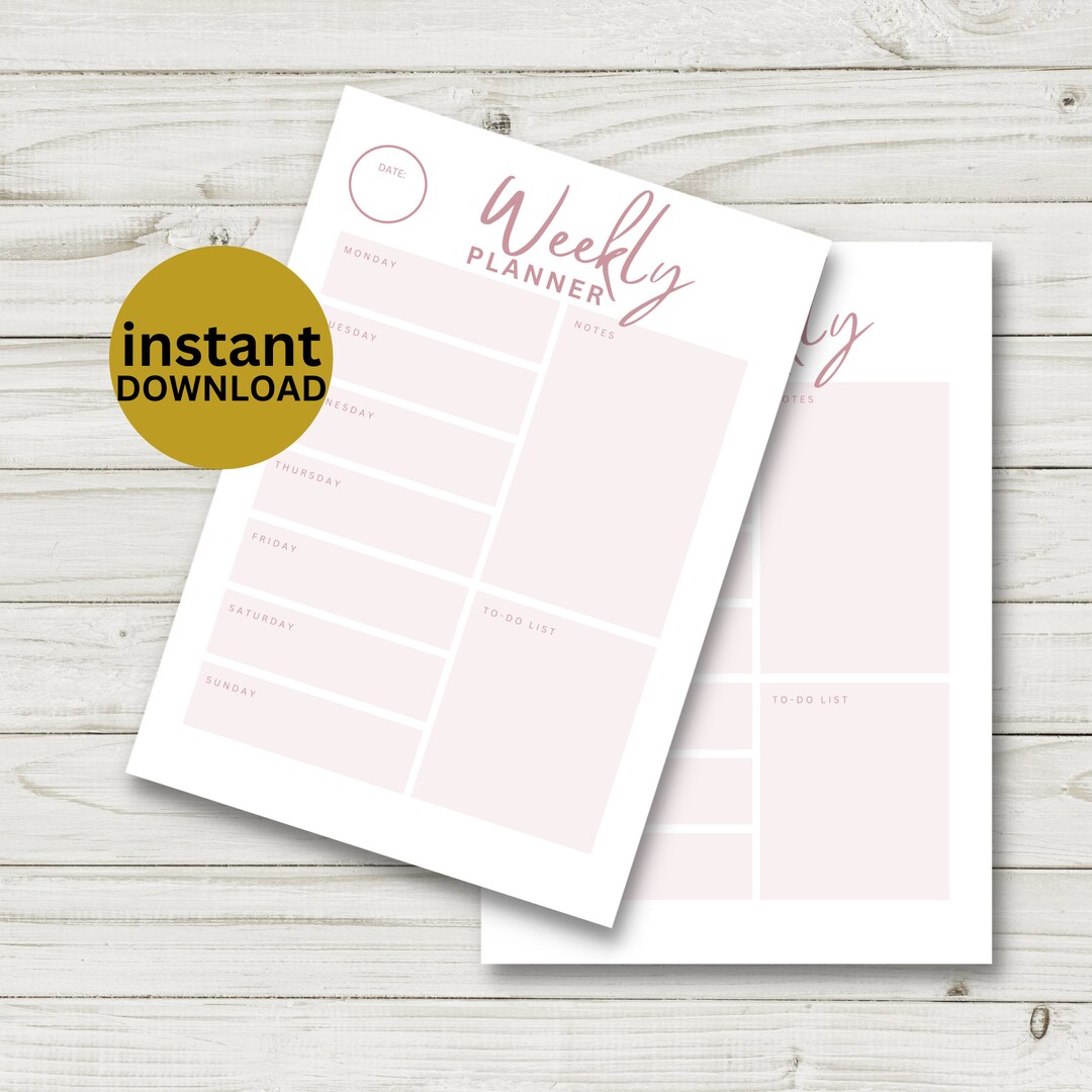 Weekly Organizer, to Do List Printable, Editable Weekly Schedule, Adhd ...