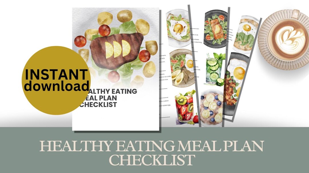 Healthy Eating Checklist Meal Planner Checklist Family Healthy Eating ...