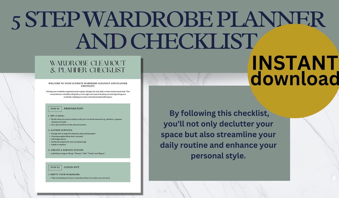 5 Step Closet Cleanout Instruction & Checklist Declutter Your Closet ...