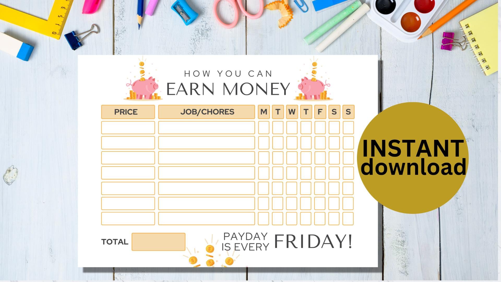 Editable Kid Daily School Checklist Responsibility Chart Customizable ...