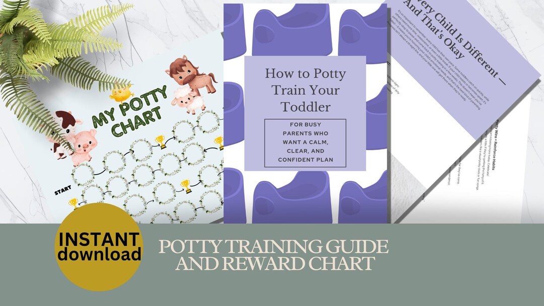 Farm Theme Potty Training Guide & Reward Chart for Toddlers 7 Step ...