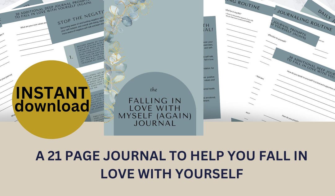 Printable Self Love Journal to Rediscover Your Passions, Find Purpose ...