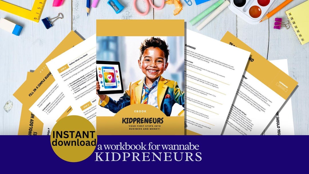 Kidpreneur Workbook for Young Entrepreneurs, Fun Learning Activity for ...