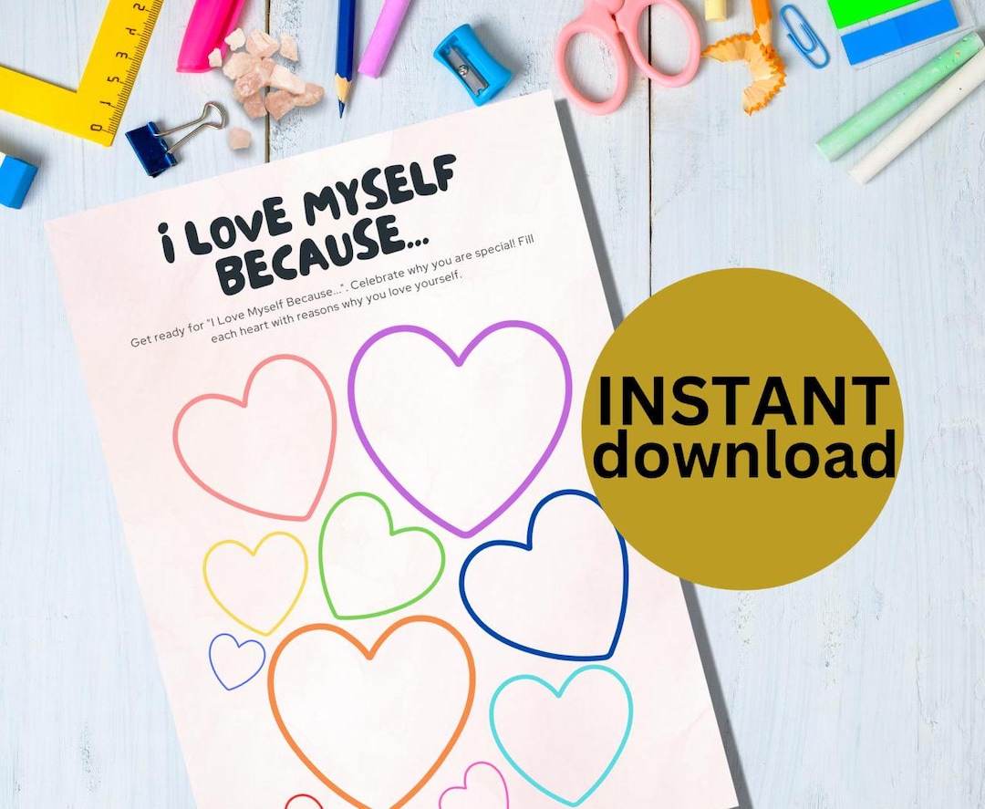 I Love Myself Because Worksheet Recognise Your Strengths Printable Self ...