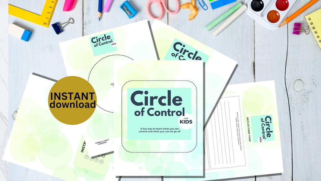 Circle of Control Worksheet for Kids Mental Health Printable Anxiety ...