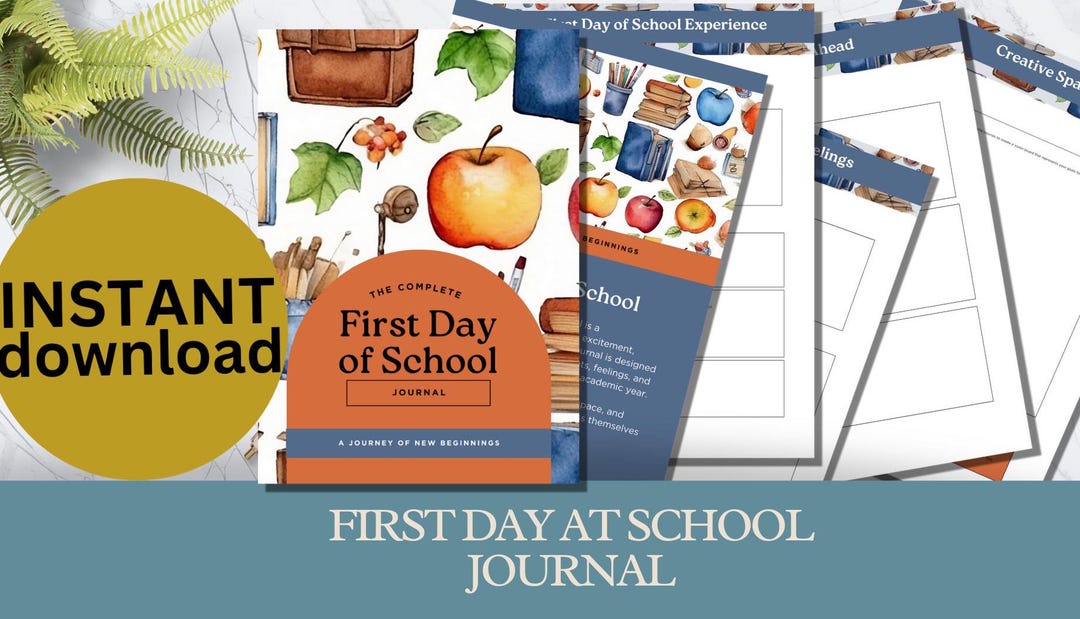 First Day of School Journal School Memory Book School Journey Journal ...