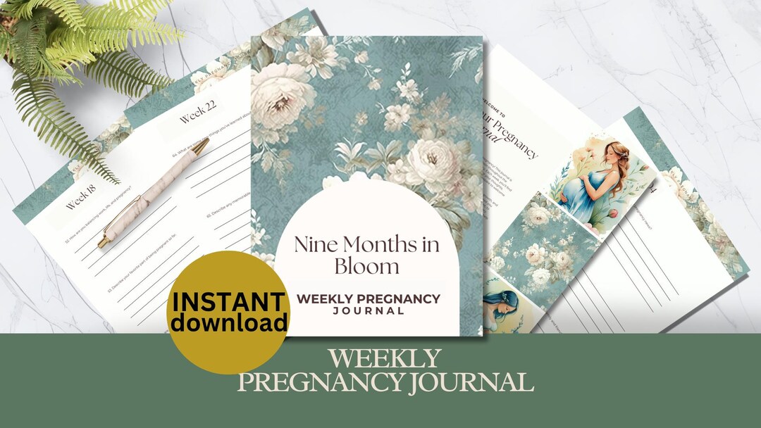 Weekly Pregnant Journal, Digital Pregnancy Planner, Baby Registry ...