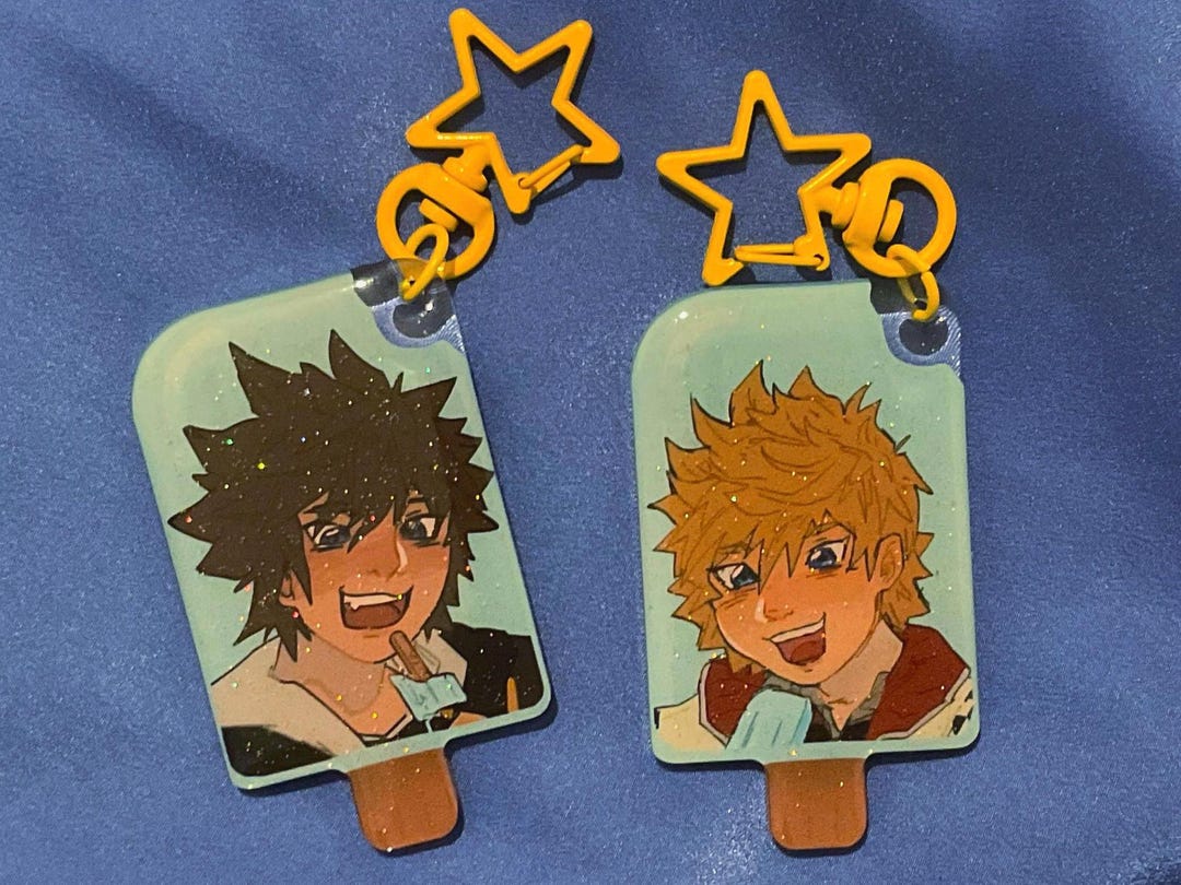 KINGDOM HEARTS | Roxas & Sora - Sea Salt Ice Cream | Keychains - Etsy