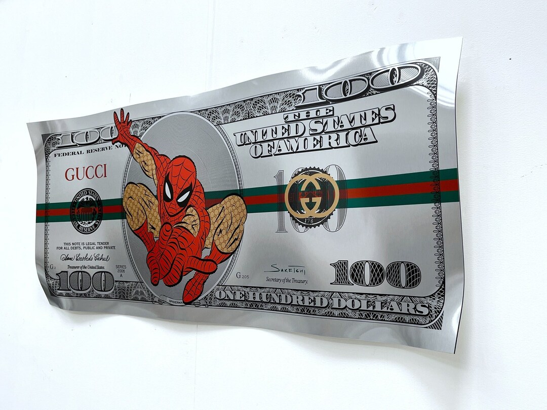 Metal Wall Art 100 Dollar Bill Spider Man Wearing Always - Etsy
