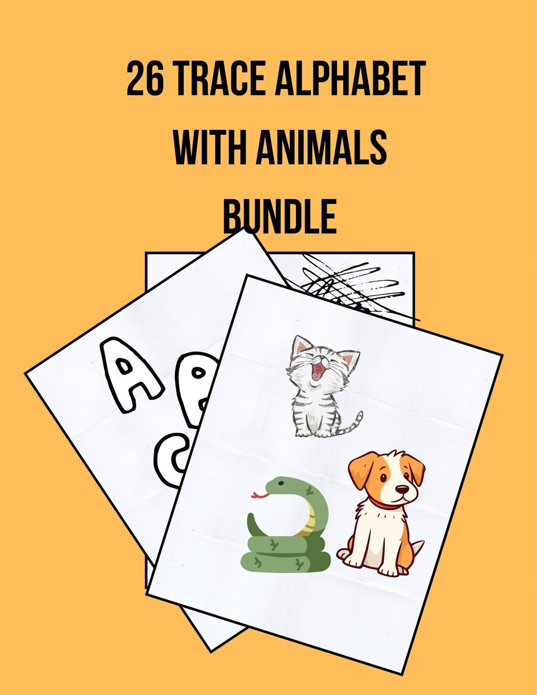 26 Trace Alphabet Worksheet With Animals, Pre-k First Grade, Name the ...