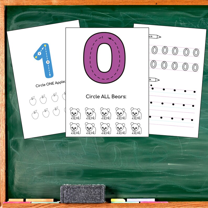 Numbers Learning Educational Worksheets Kindergarten Worksheets Pre-k ...
