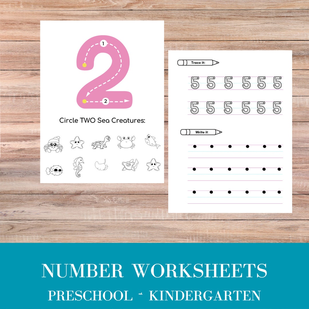 Numbers Learning Educational Worksheets Kindergarten Worksheets Pre-k ...