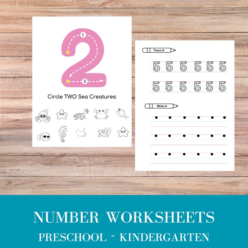 Numbers Learning Educational Worksheets Kindergarten Worksheets Pre-k ...
