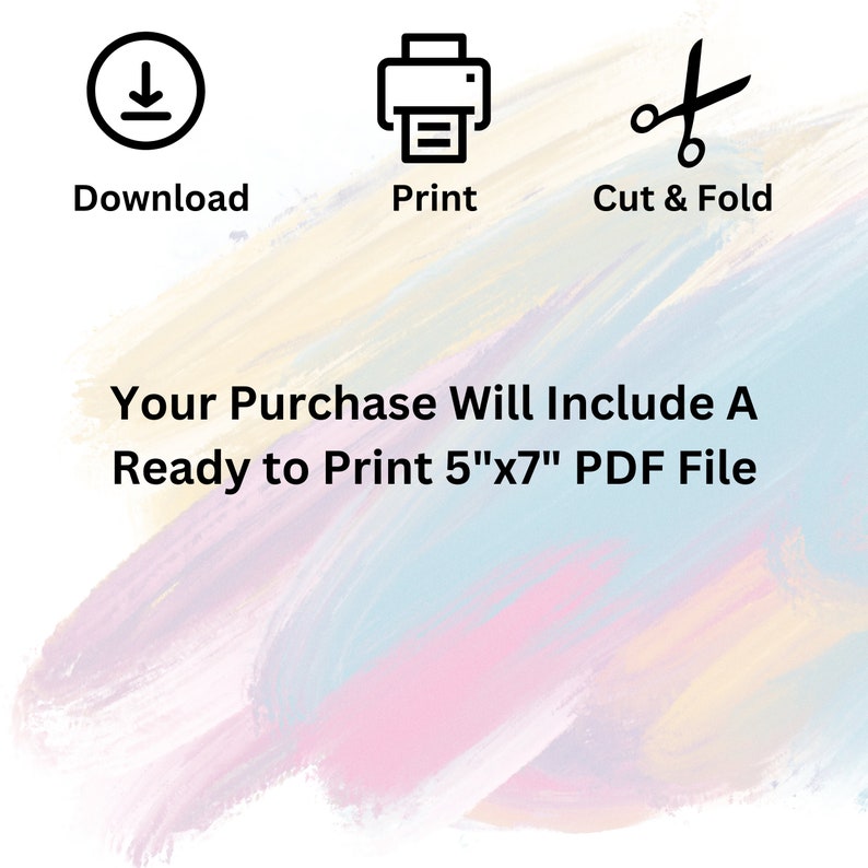 Printable Easter Bunny Easter Card 5x7 Blank Inside Card 5x7 Digital ...