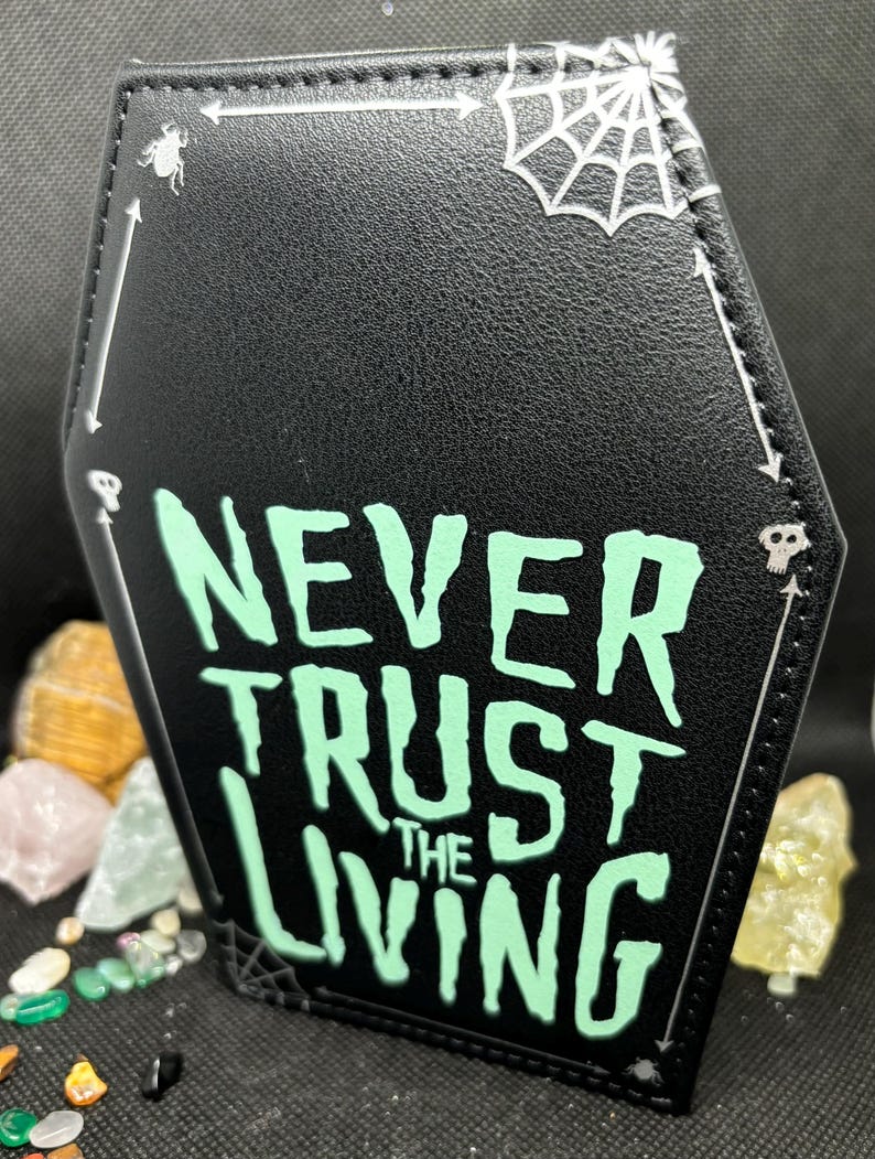 Never Trust the Living Card Holder Halloween Wallet Spooky Credit Card ...