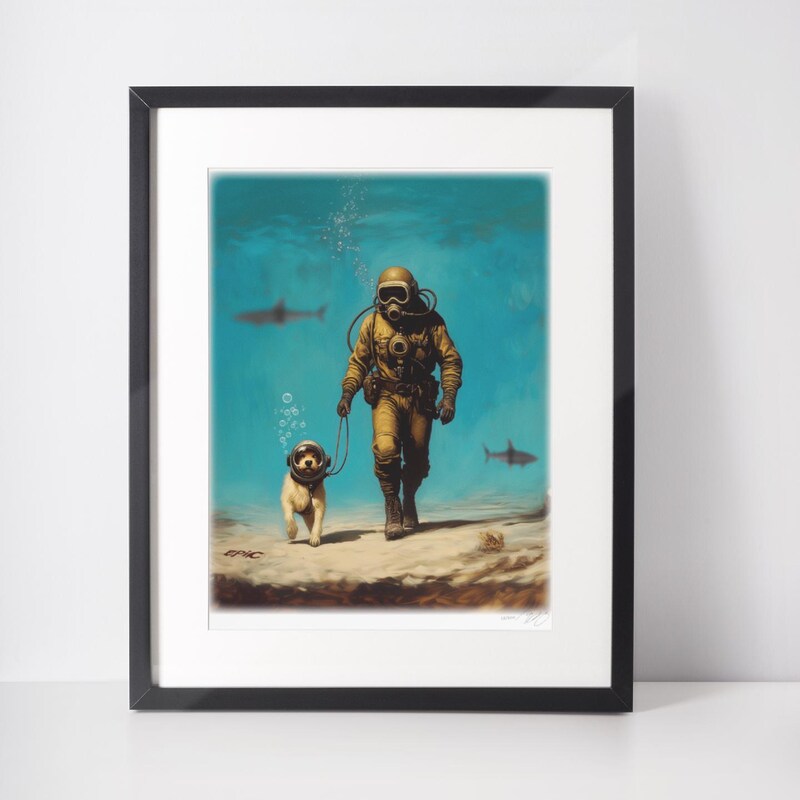 Deep Sea Diver Art - Etsy