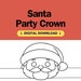 DIY Colorable Santa Christmas Hat Printable Santa Claus - Etsy