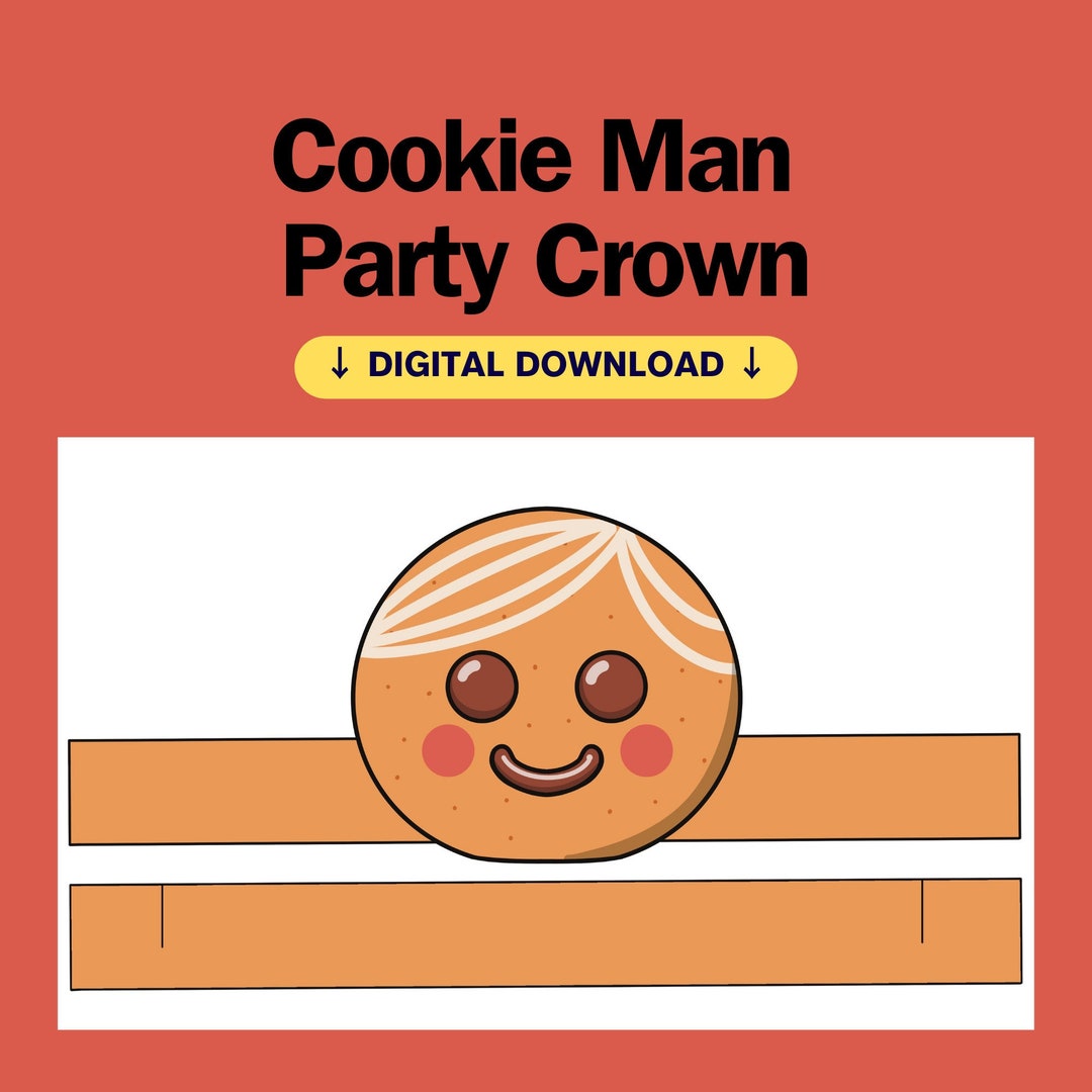 Printable Gingerbread Man Christmas Paper Party Hat Festive - Etsy