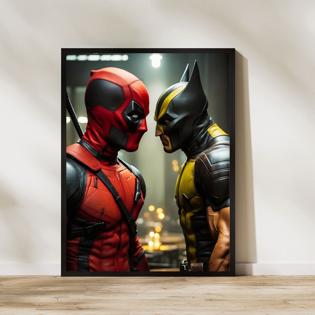 Deadpool Wolverine Marvel Poster, X-men Comic Book Printable, Digital ...