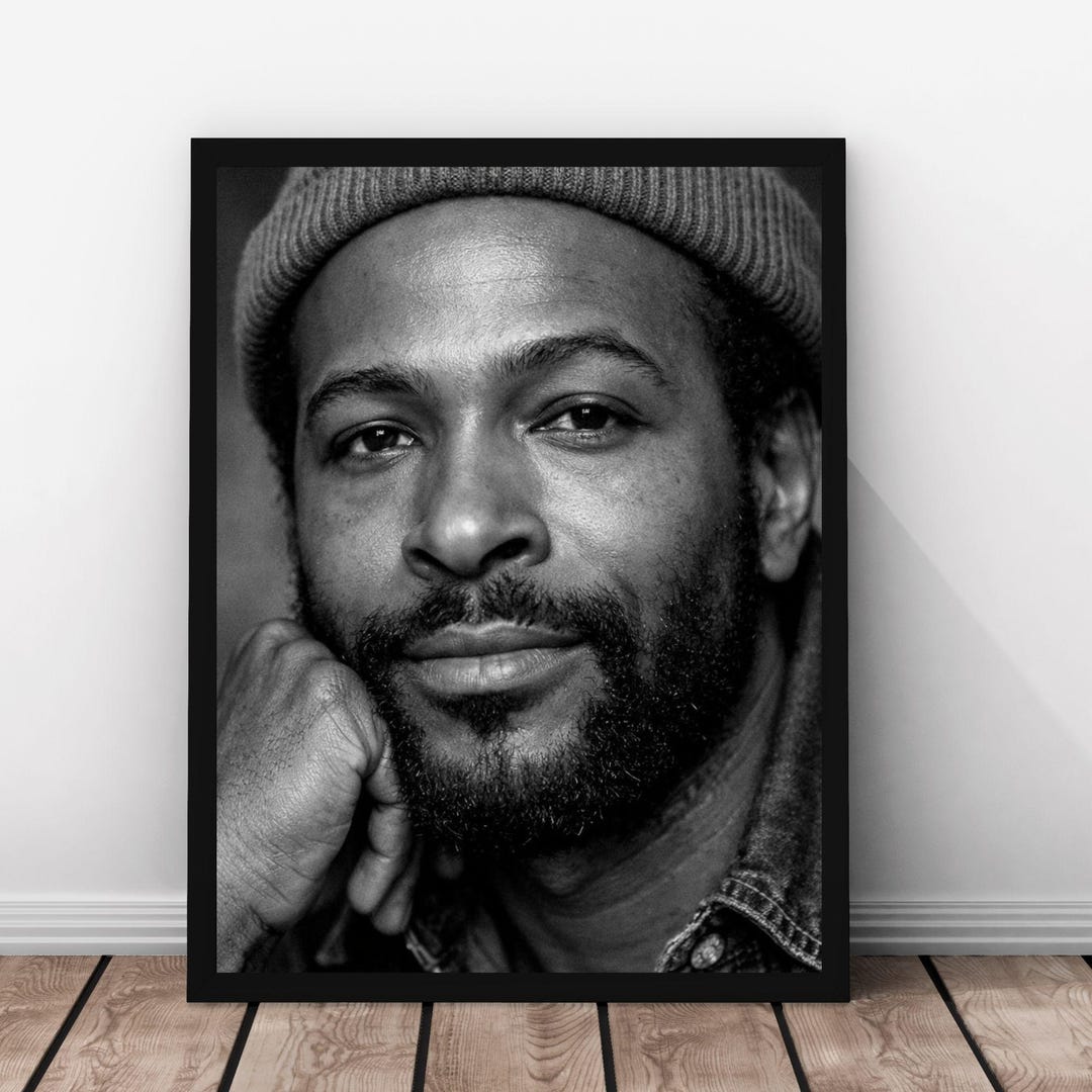 Marvin Gaye Portrait Print: Iconic Soul Music Legend, Vintage Music ...