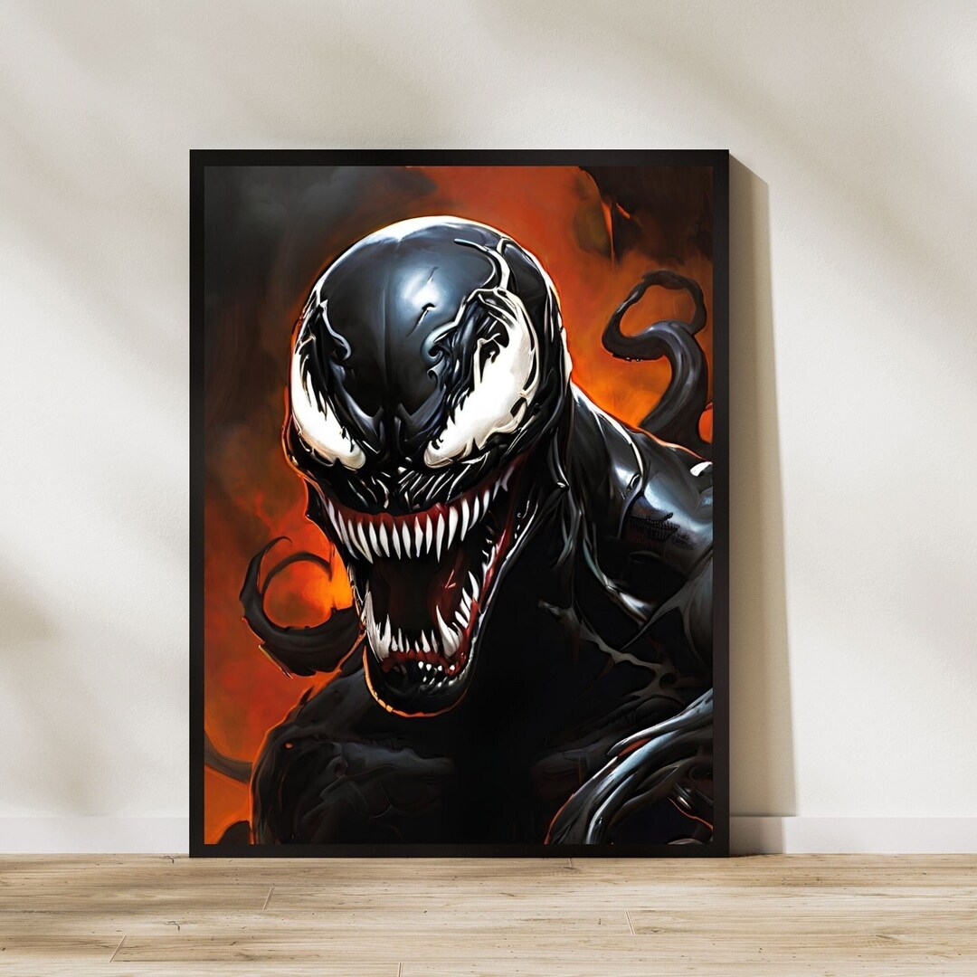 Venom Canvas Printable, Marvel Wall Decor, Comic Book Artwork ...
