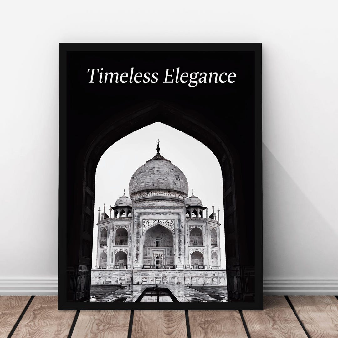 Taj Mahal Wall Art Printable, Vintage India Travel Poster, Islamic ...