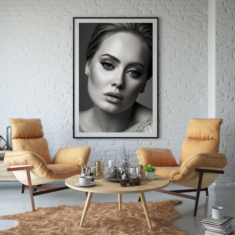Adele Poster: Iconic Black and White Music Legend Art (digital Download) - Etsy