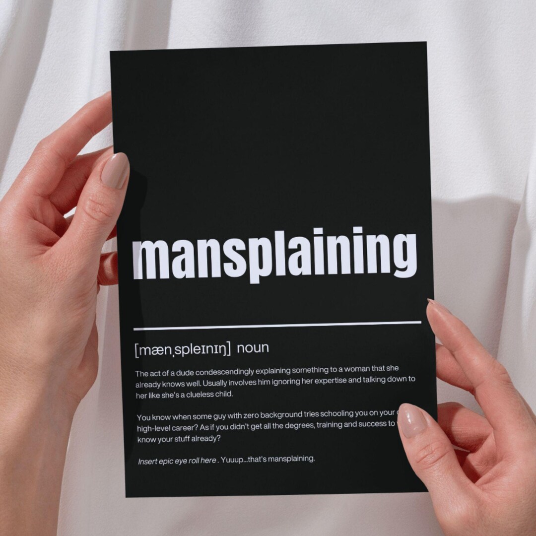 Mansplaining Definition Print: Funny Feminist Office Decor (digital ...