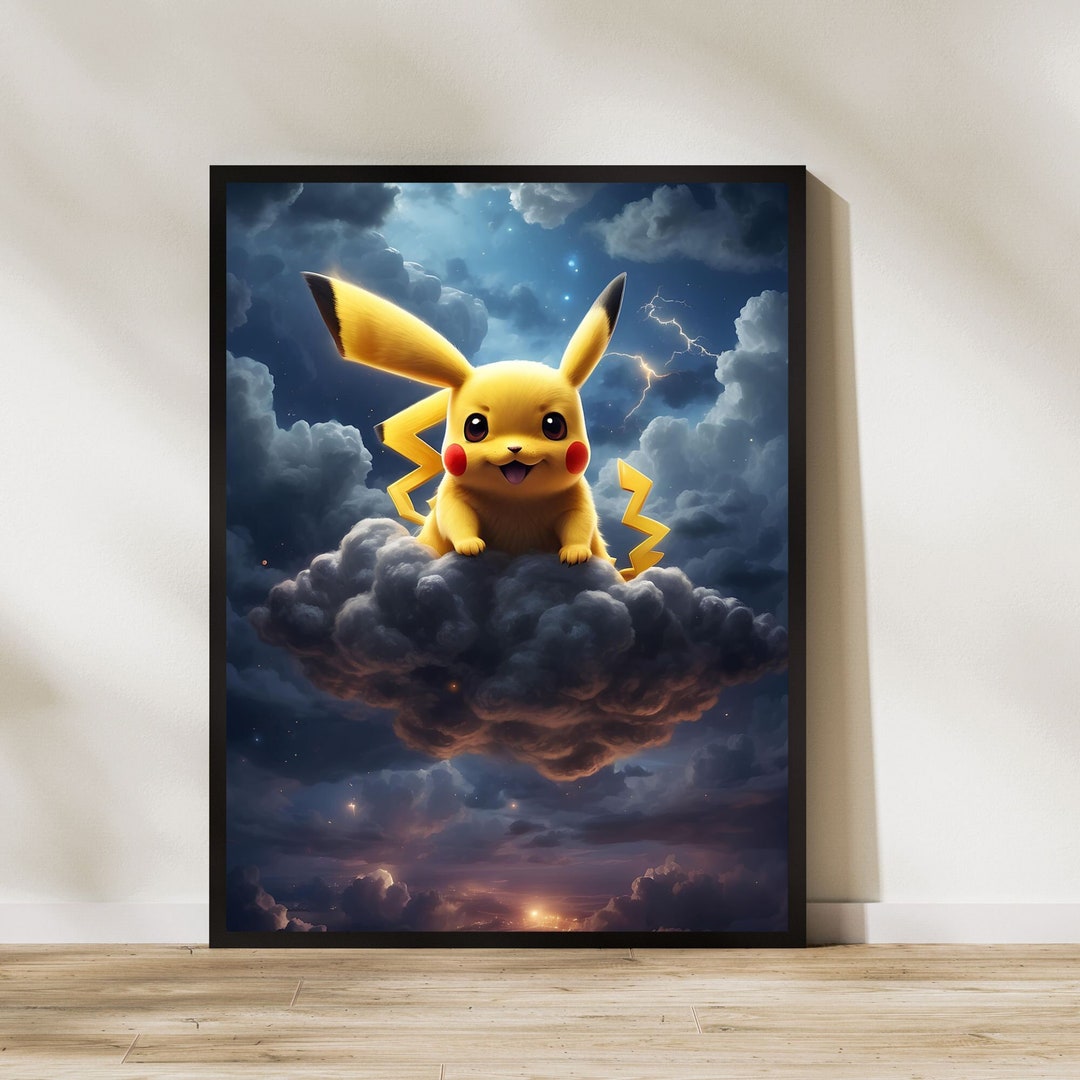Game Boy Pikachu Art Print: Retro Gaming Wall Decor (digital Download ...