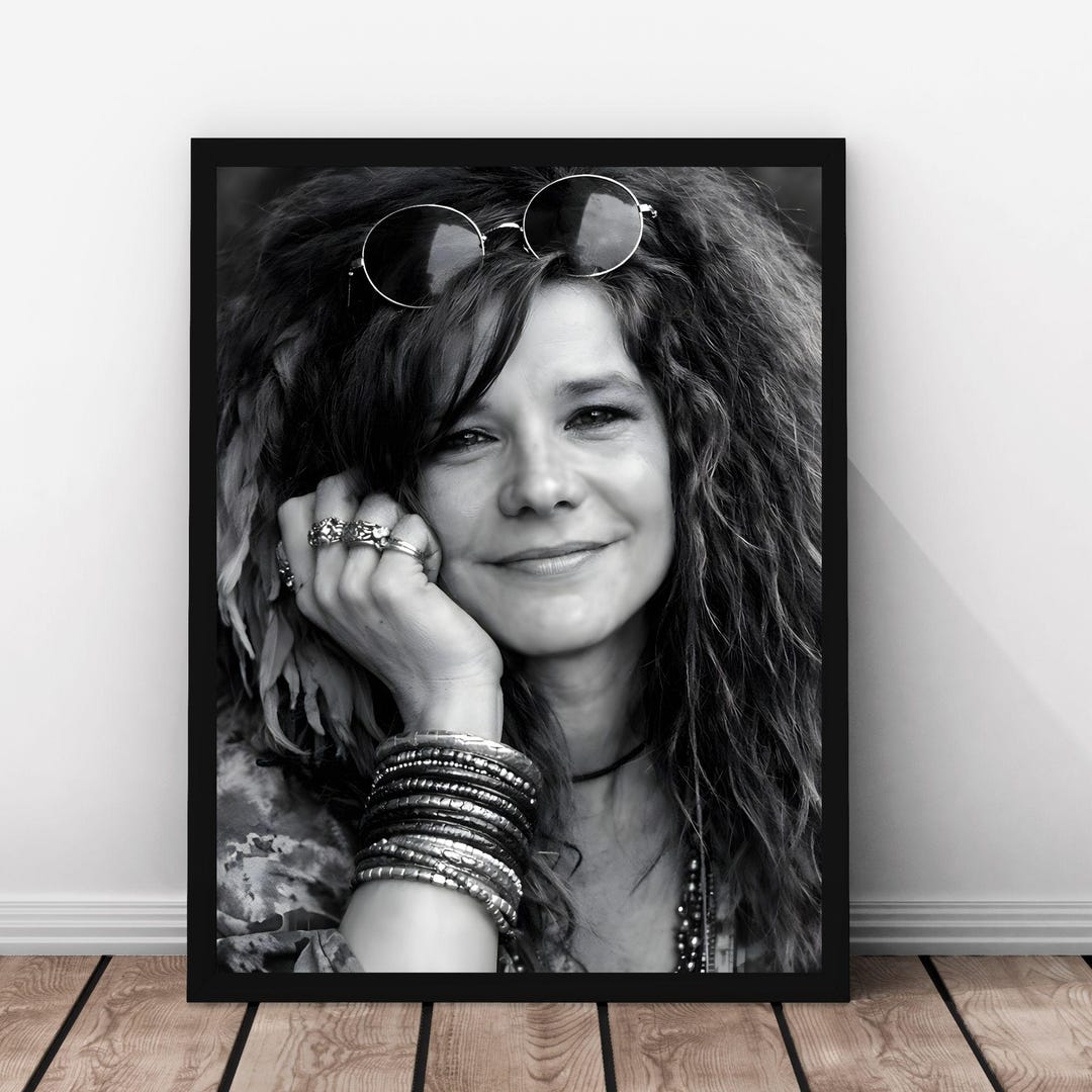 Janis Joplin Portrait Print: Iconic Rock Singer Poster, Vintage Music ...