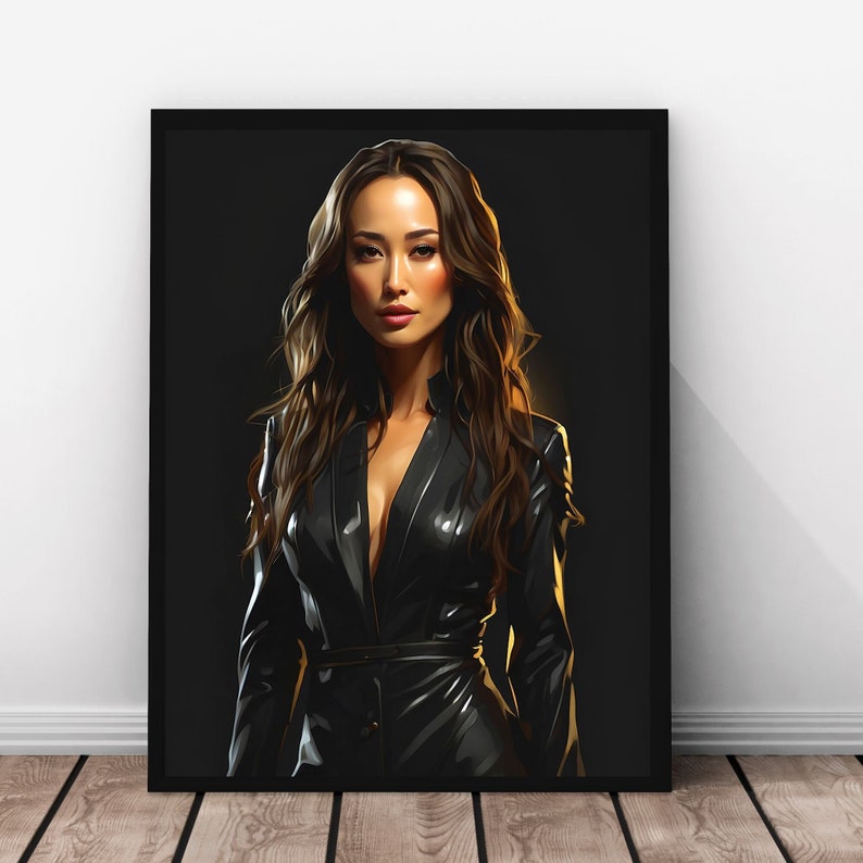 Maggie Q Poster, Asian Woman Art Print, Celebrity Fan Artwork, Misson ...