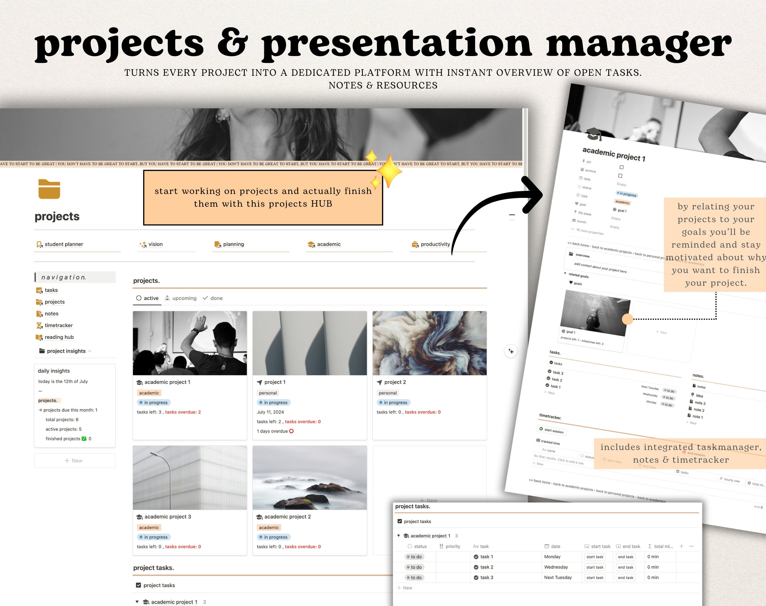 Notion Student Planner 20242025 Academic Template School University ...