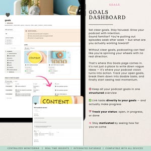 Podcast Planner Notion Template, Digital Content Creation Calendar ...