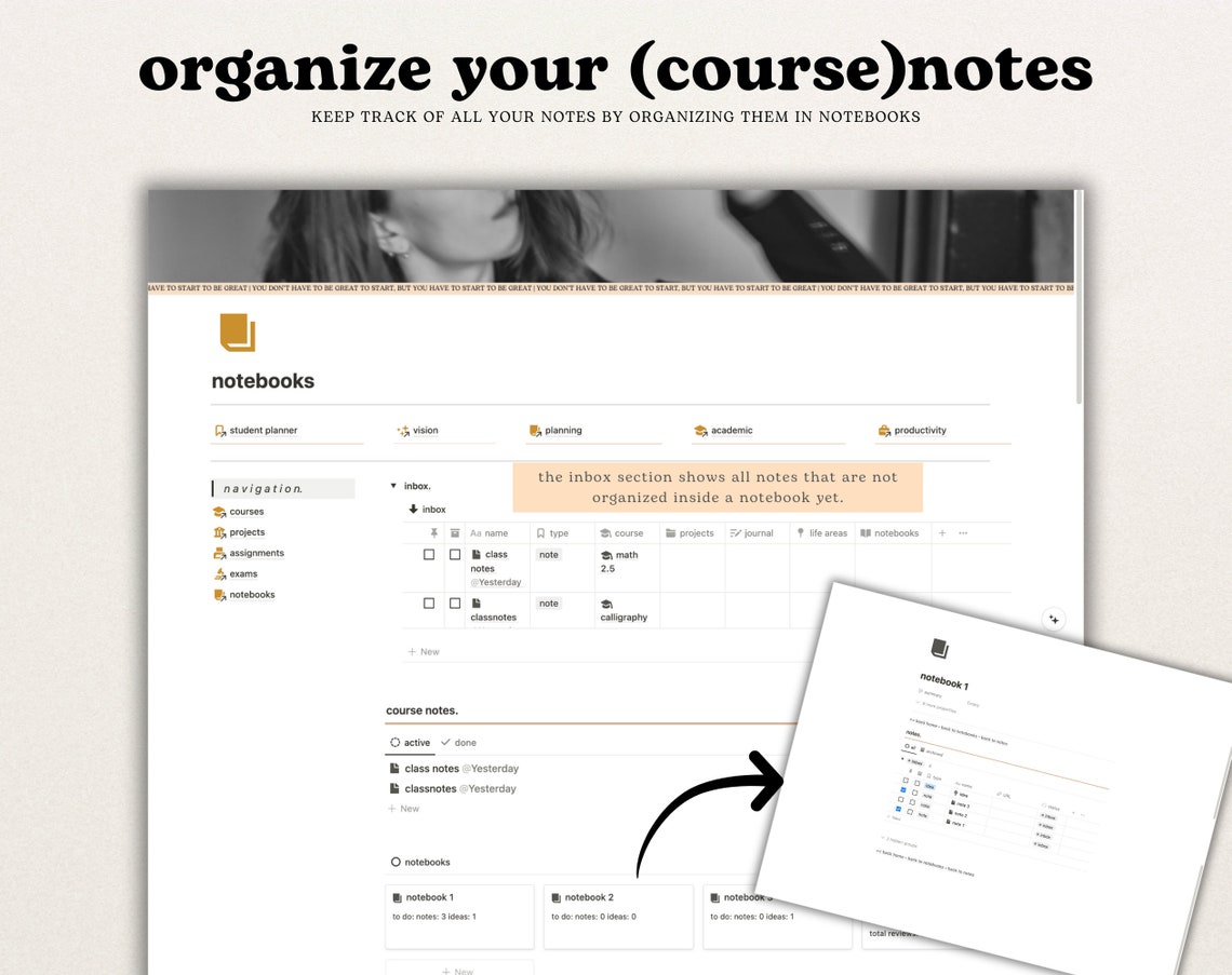 Notion Student Planner 20242025 Academic Template School University ...