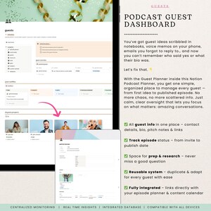 Podcast Planner Notion Template, Digital Content Creation Calendar ...