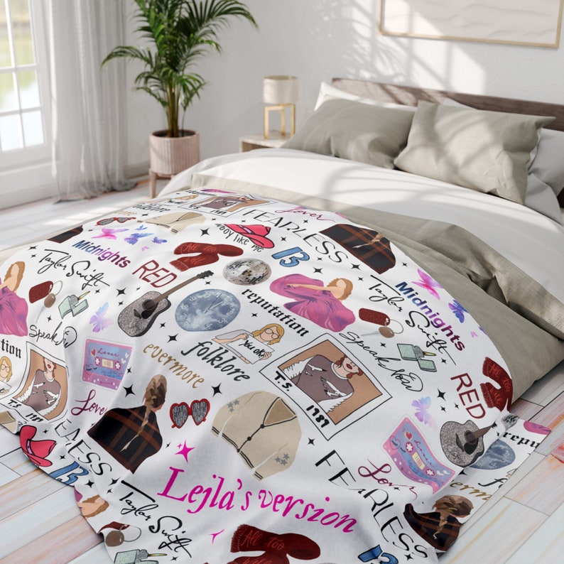 PERSONALIZED TAYLOR SWIFT Blanket Taylor Swift Inspired Pattern Gift ...