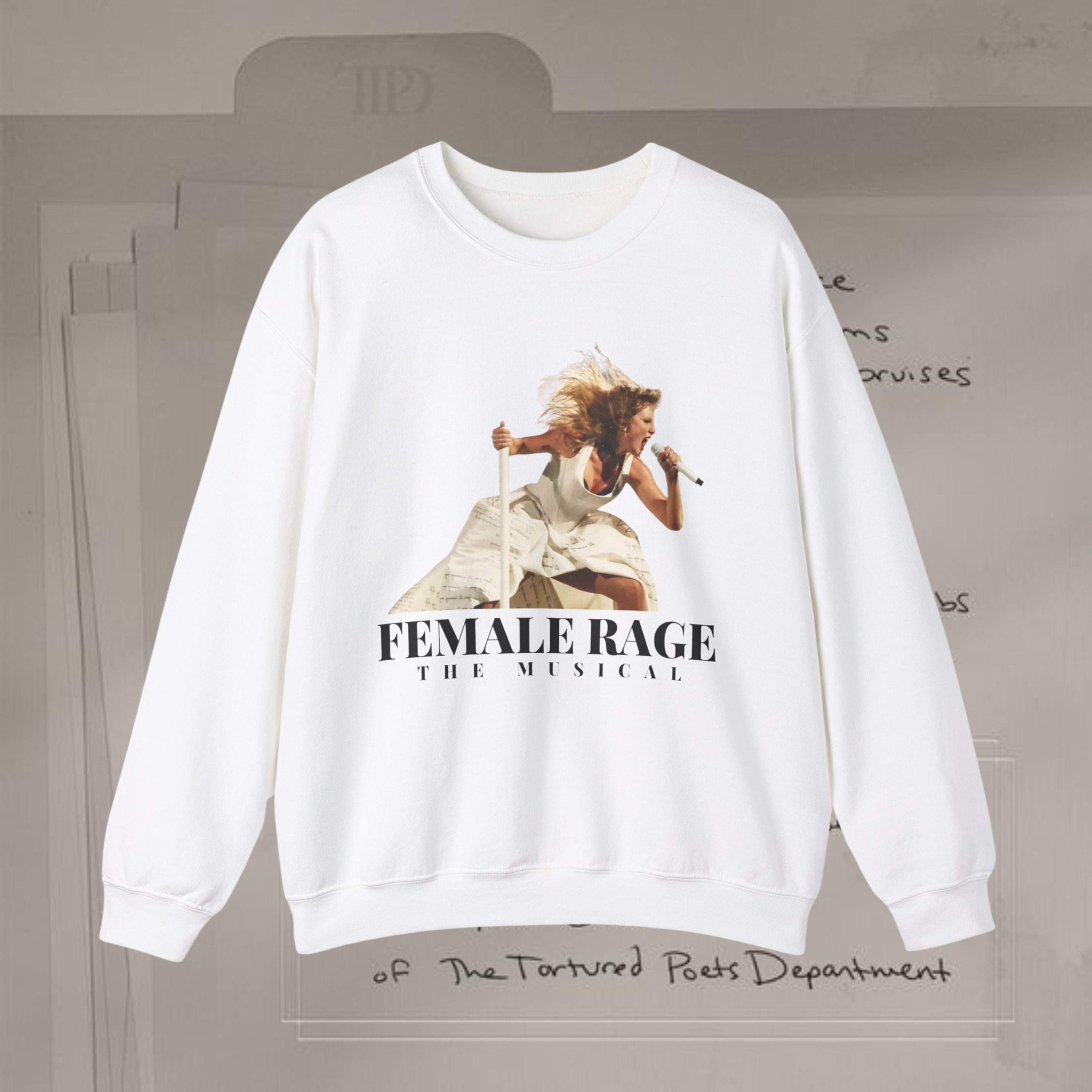 Female Rage the Musical Eras Tour Paris TTPD Sweatshirt Crewneck ...
