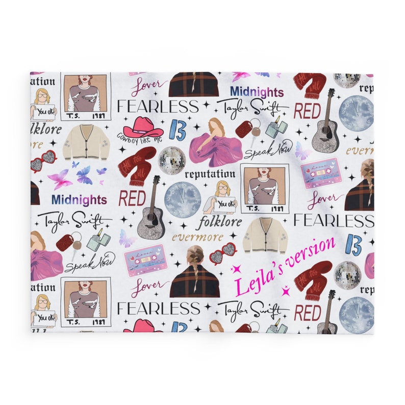 PERSONALIZED TAYLOR SWIFT Blanket Taylor Swift Inspired Pattern Gift ...