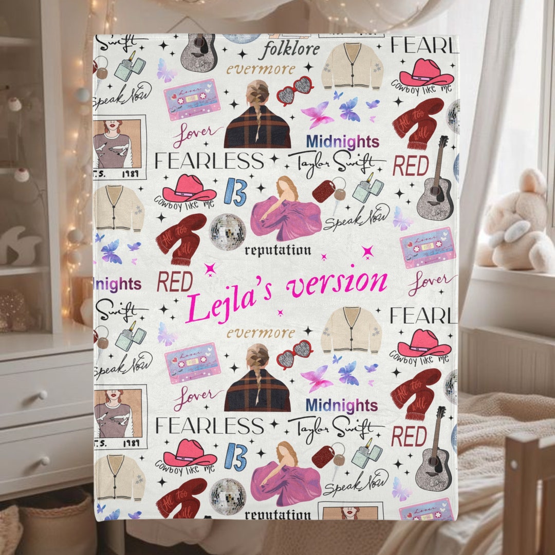 Personalized Taylor Swift Pattern Inspired Blankets Taylor Swift Gift ...