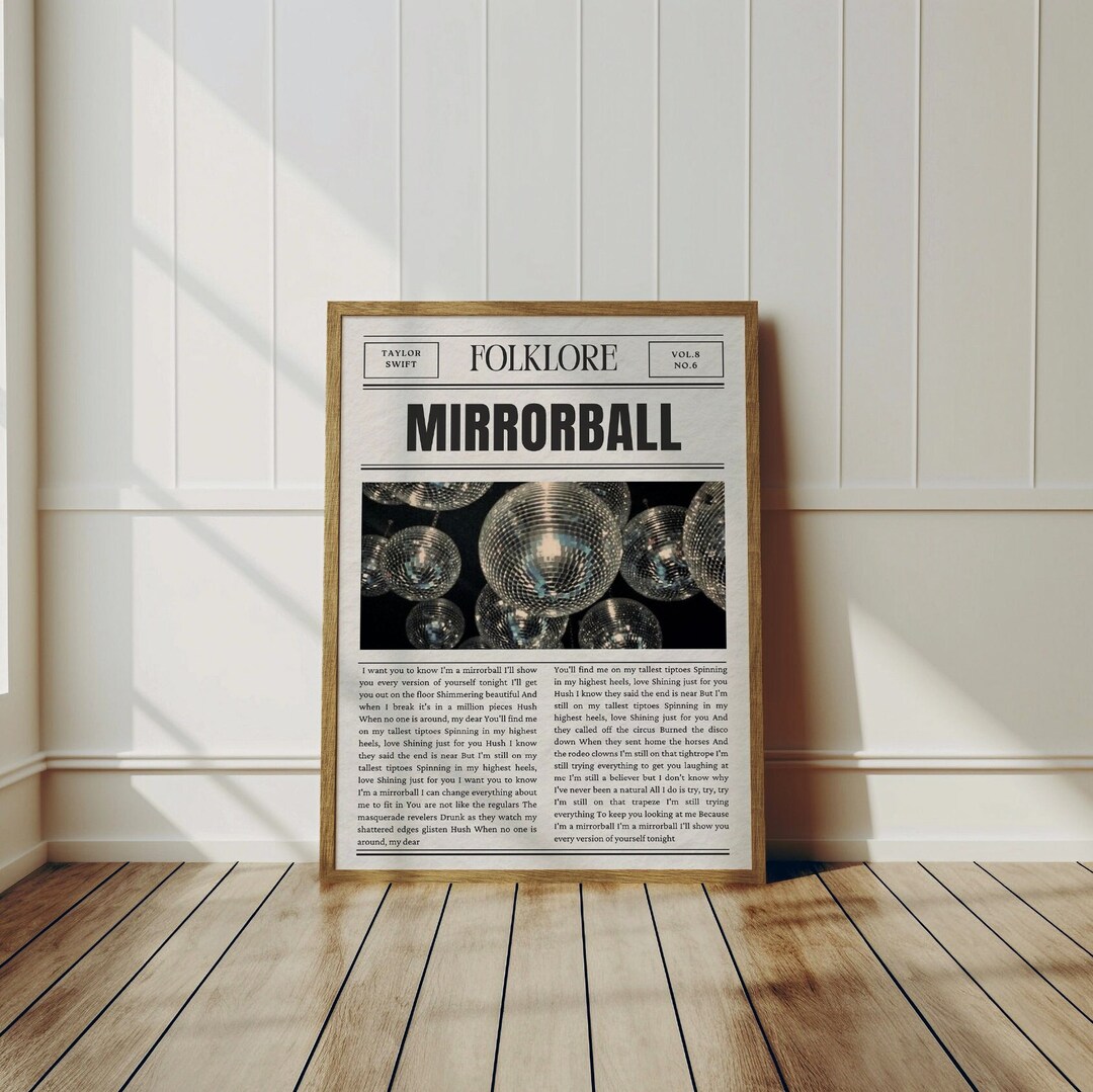 Mirrorball Poster Printable Wall Art Digital Download Print at Home ...