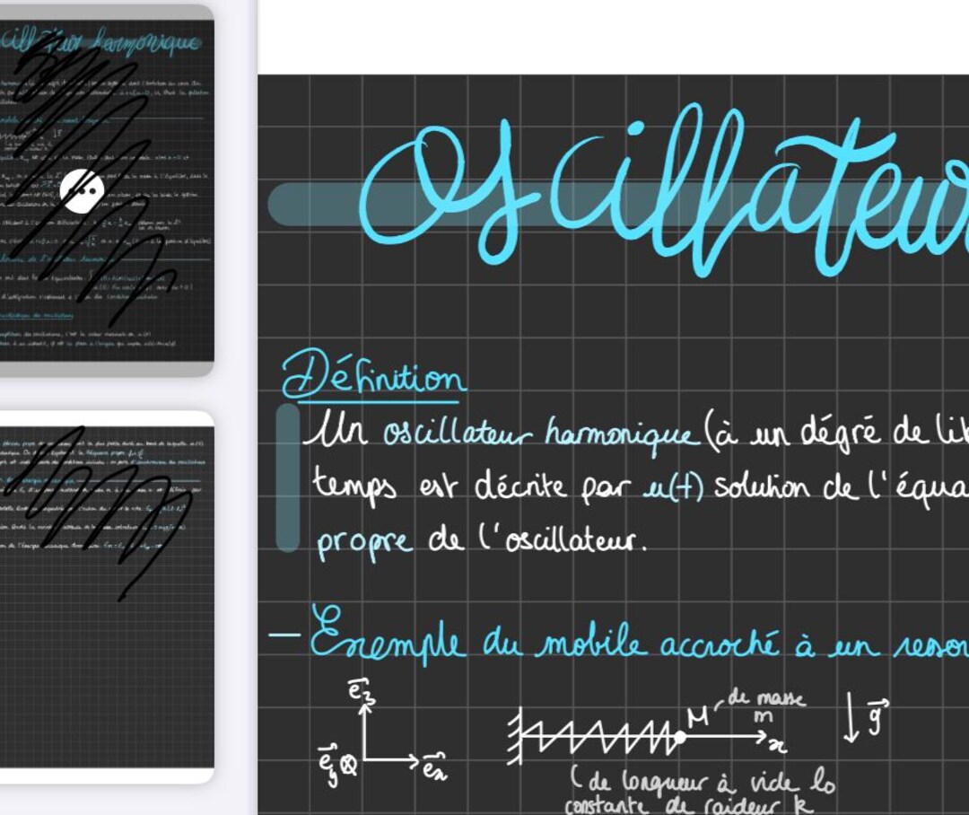 Course Sheet on the Harmonic Oscillator - PCSI Physics - Etsy