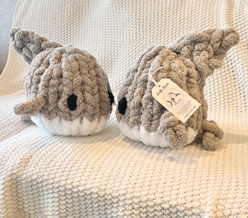 Chunky Knit Shark Etsy